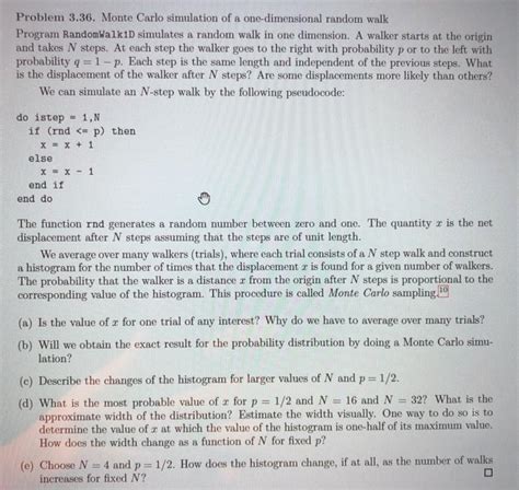 Problem 336 Monte Carlo Simulation Of A