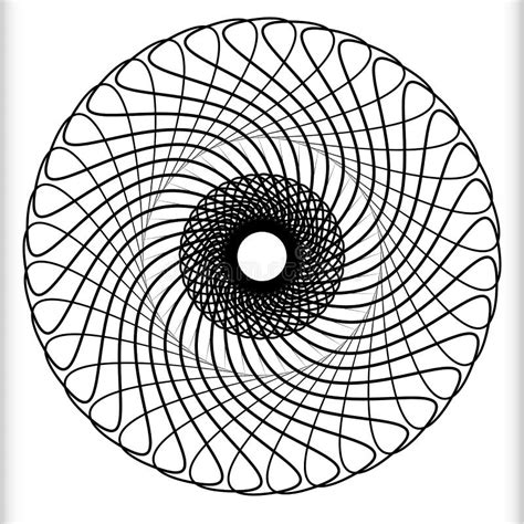 Geometric Circular Element Rotating Spiral Swirl Shape Stock Vector Illustration Of