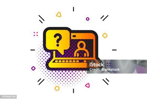 물음표 아이콘입니다 온라인 Faq 지원 기호입니다 벡터 고급에 대한 스톡 벡터 아트 및 기타 이미지 고급 노트북 모양