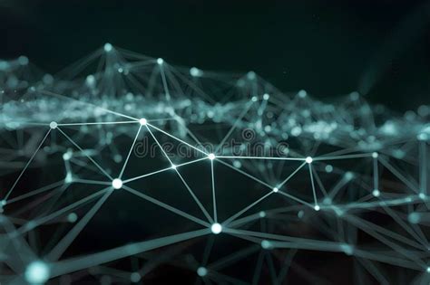 Abstract Network Of Interlinked Glowing Lines Technology Background Digital Connectivity Stock