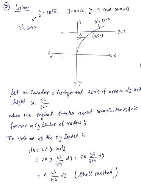 [solved] 1 use the shell method to compute the volume of a solid