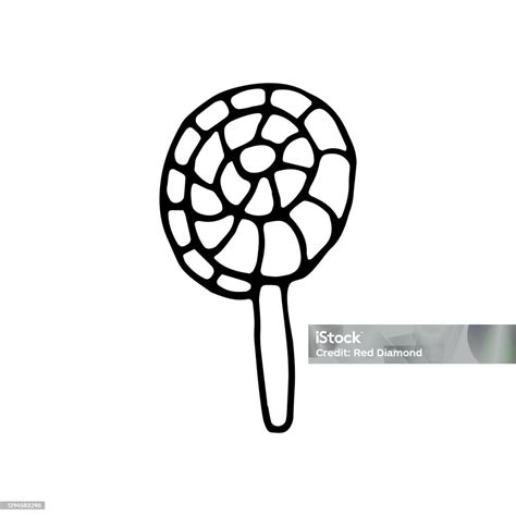 롤리팝 아이콘 낙서 롤리팝 핸드 그린단맛 사탕 심플한 라이너 스타일 간식 일러스트레이션 롤리팝 잉크 손으로 그린 스케치 겨울 휴가 디자인 요소 블랙 윤곽선 롤리팝 카드 로고
