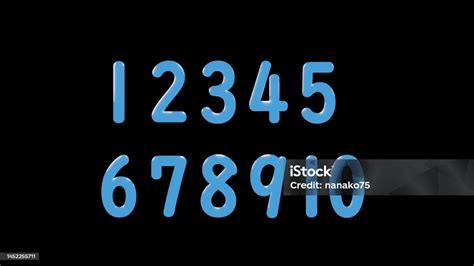 3d Illustrationset Of Numbers 1 2 3 4 5 6 7 8 9 10 Glossy Light Blue Numbers Like Water Stock