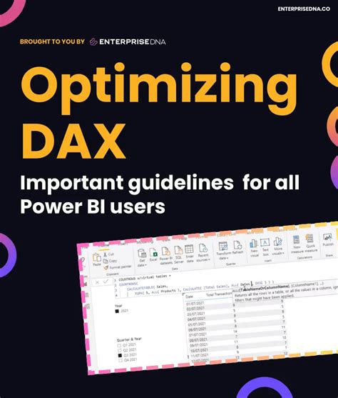 Optimizing Dax General Guidelines And Best Practices