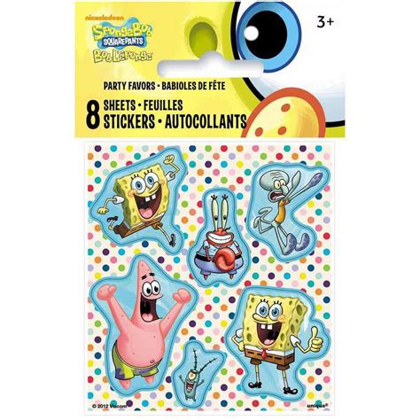 Spongebob Squarepants Sticker Sheets 8ct