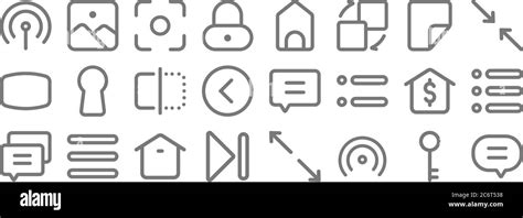 interface line icons linear set quality vector line set such as chat