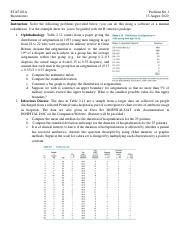 Problem Set Pdf STAT A Biostatistics Problem Set August Instruction Solve The