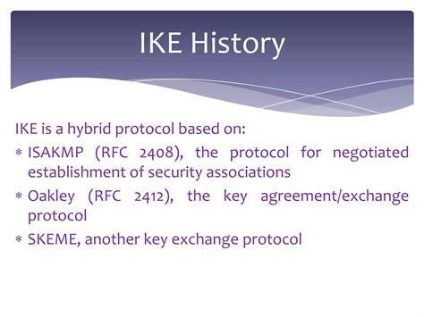 Internet Key Exchange Protocol PPTX Internet Computing