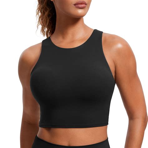 Crz Yoga Butterluxe Racerback Longline Sports Bras For Women Padded