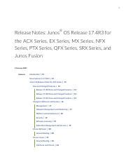Junos Release Notes Pdf Release Notes Junos OS Release R For The ACX Series EX