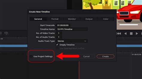 Change Project Frame Rate In DaVinci Resolve Timeline