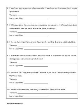 Law Of Syllogism Worksheets Library