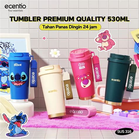 Jual Ecentio Disney Stitch Premium Botol Minum Stainless Sus 316 Tahan