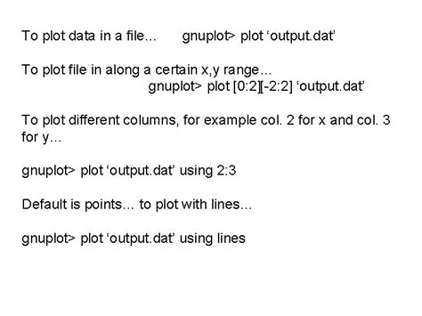 Gnuplot From Command Line Type Gnuplot Gnuplot Linux