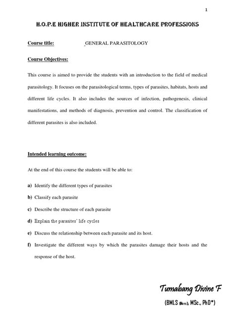 Parasitology Notes Pdf Parasitism Causes Of Death