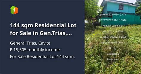 144 Sqm Residential Lot For Sale In Gentrias Cavite Lots 🚜 January