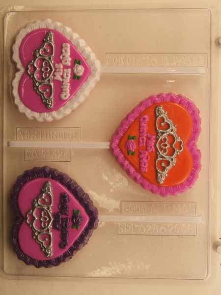 Chocolate Candy Mold Lollipop Quince Crown With Mis Quince Aos