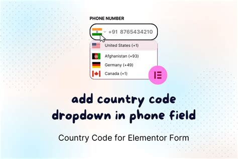 country code for elementor form elementor form addon
