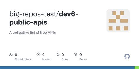 Github Big Repos Test Dev Public Apis A Collective List Of Free Apis