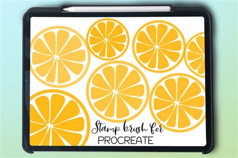 lemon stamp brush procreate brush