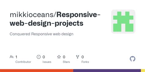 GitHub Mikkioceans Responsive Web Design Projects Conquered Responsive Web Design