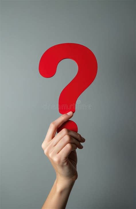 Person Hand Holds Red Question Mark Perfect Symbol Representing