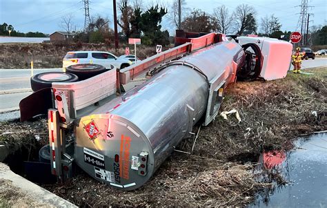 Tanker Truck Flips Near Chesterfield Food Lion Hazmat Crew Responding