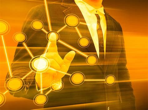 Premium Photo Businessman Pushing A Touch Screen Interface