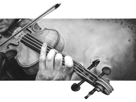 The Violin Player Viola Drawing Reference Person Playing Violin