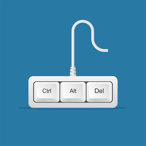 Ctrl Alt Del Keyboard Keys Isolated On Background Buttons To Fix