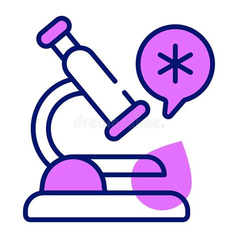 Lab Testing Trendy Icon Microscope Laboratory Equipment Vector Stock