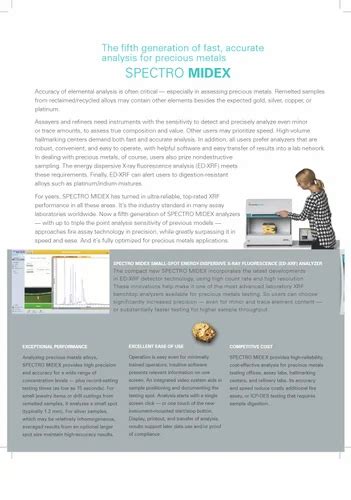 Electric Spectro Midex Gold Testing Machine Model Namenumber