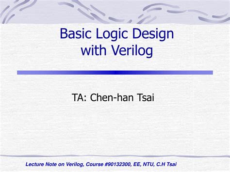 ppt basic logic design with verilog powerpoint presentation free download id 5655746