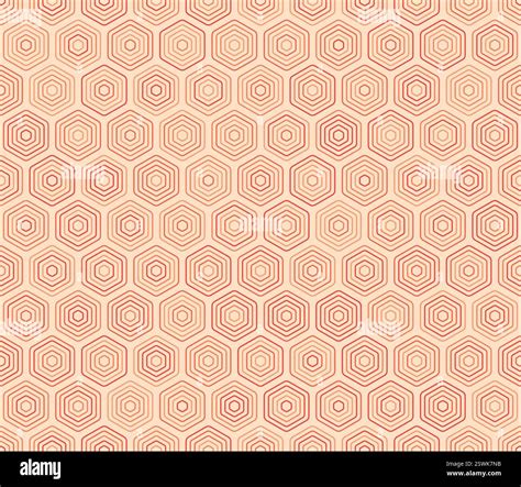 Tileable Hexagon Background Rounded Stacked Hexagons Mosaic Cells Red
