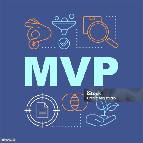 spanduk konsep kata mvp ilustrasi stok unduh gambar sekarang most