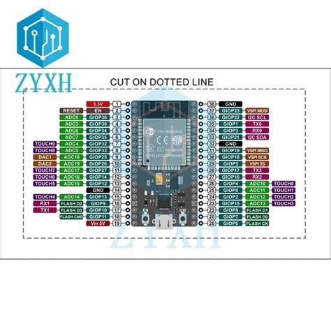 ESP BREAKOUT BOARD GPIO ESP S ESP Development Board ESP WROOM Broches EUR