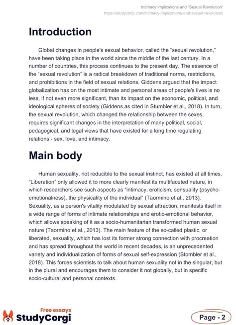 Intimacy Implications And Sexual Revolution Free Essay Example