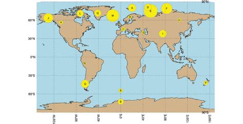 Global Glaciers Map Cold Environments Distribution