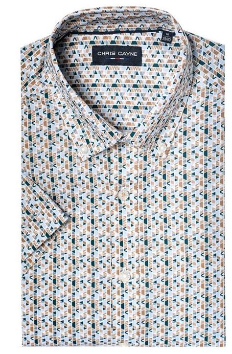 Koop Nu Chris Cayne Heren Overhemd In Blauw Combi 100 Katoen Stijlvol En Comfortabel