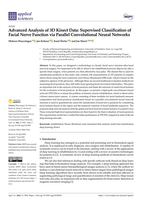 pdf advanced analysis of 3d kinect data supervised classification of