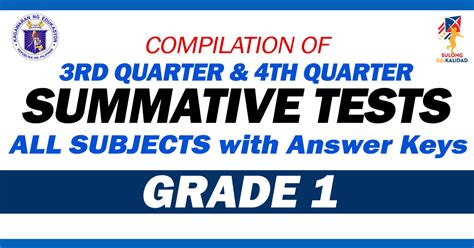 grade 1 summative tests melc based module based deped click 3rd yarnmp3