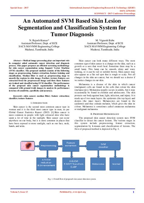 pdf an automated svm based skin lesion segmentation and classification system for tumor diagnosis