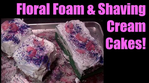Floral Foam Shaving Cream Cakes Asmr Youtube