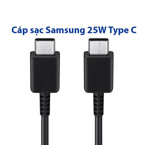 Dây sạc nhanh Samsung 25W Type C cáp sạc samsung Type C dài 1m màu đen trắng PHANH bảo hành 6