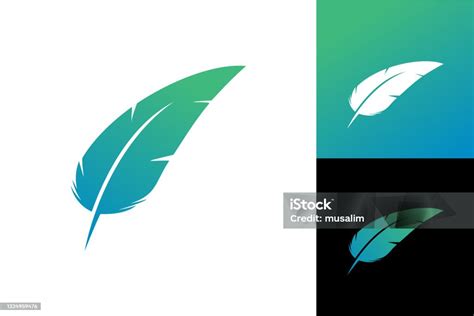 깃털 로고 템플릿 디자인 벡터 엠블럼 디자인 컨셉 크리에이티브 심볼 아이콘 깃털에 대한 스톡 벡터 아트 및 기타 이미지 깃털