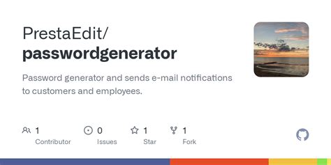 github prestaedit passwordgenerator password generator and sends e