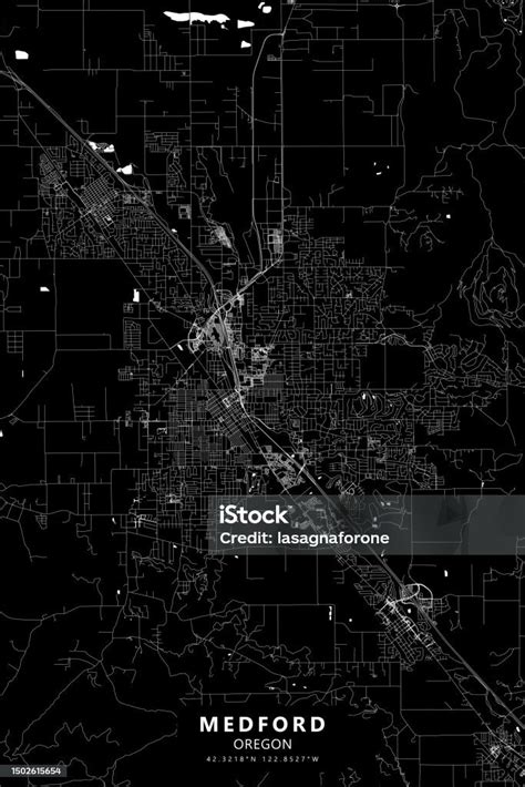Medford Oregon Usa Vector Map Stock Illustration Download Image Now