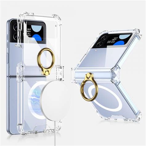 갤럭시 Z플립4 제트 지플립 고리 핑거링 맥세이프 투명 하드 케이스 온채널