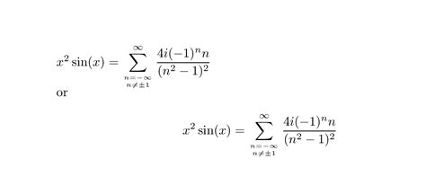 Errors Adjusting The Summation Sign TeX LaTeX Stack Exchange