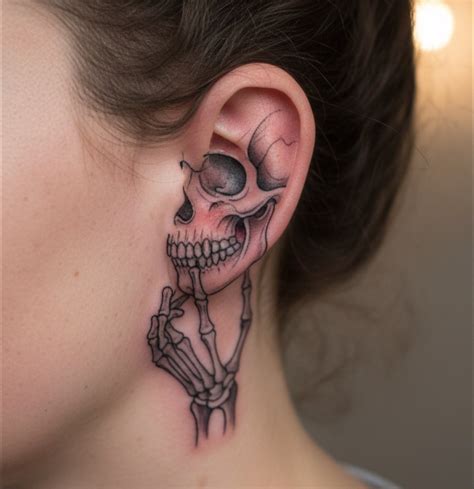 Skull In 💀 👂… Tattoo Viral Artist Kumresh Fb Facebook